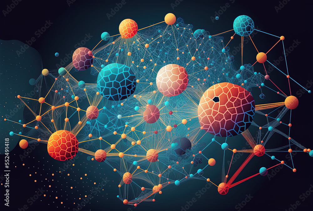 Science background, abstract digital background, network connection ...