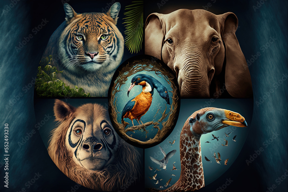 Design for a collage celebrating animals throughout the world's annual ...