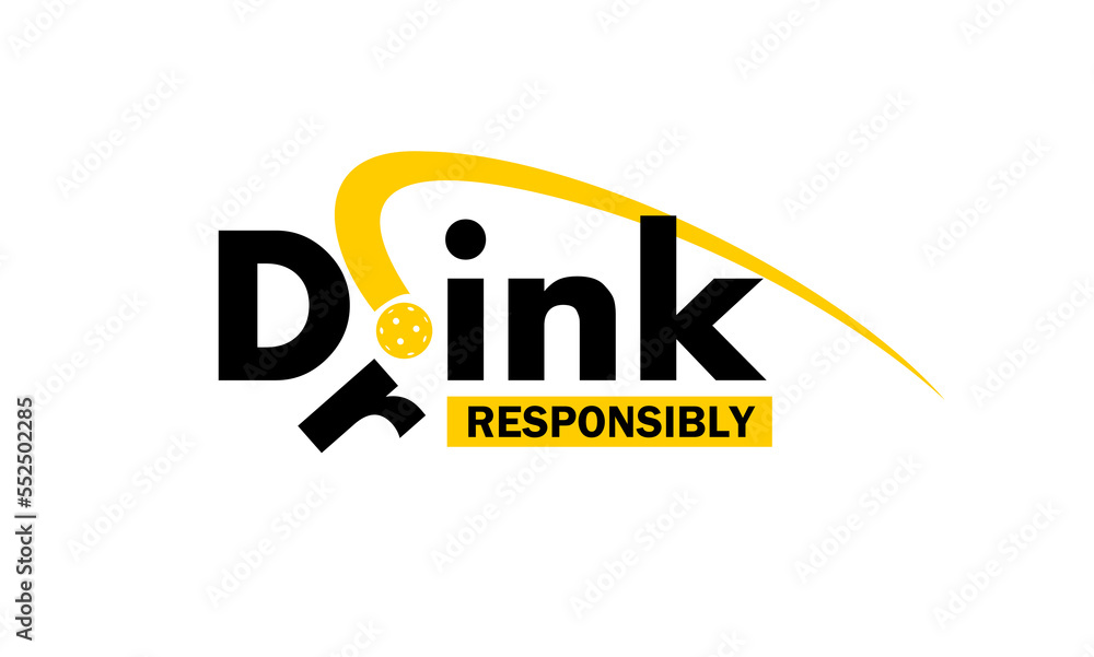 Great memorable pickleball dink text logo with an accent best for your ...