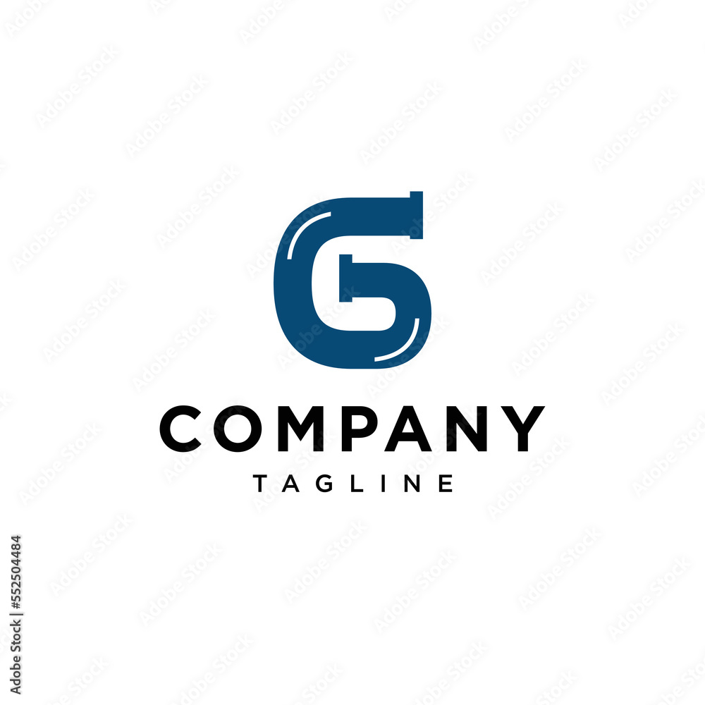 G Letter Pipe Plumbing HVAC Vector logo icon vector Template.eps Stock ...