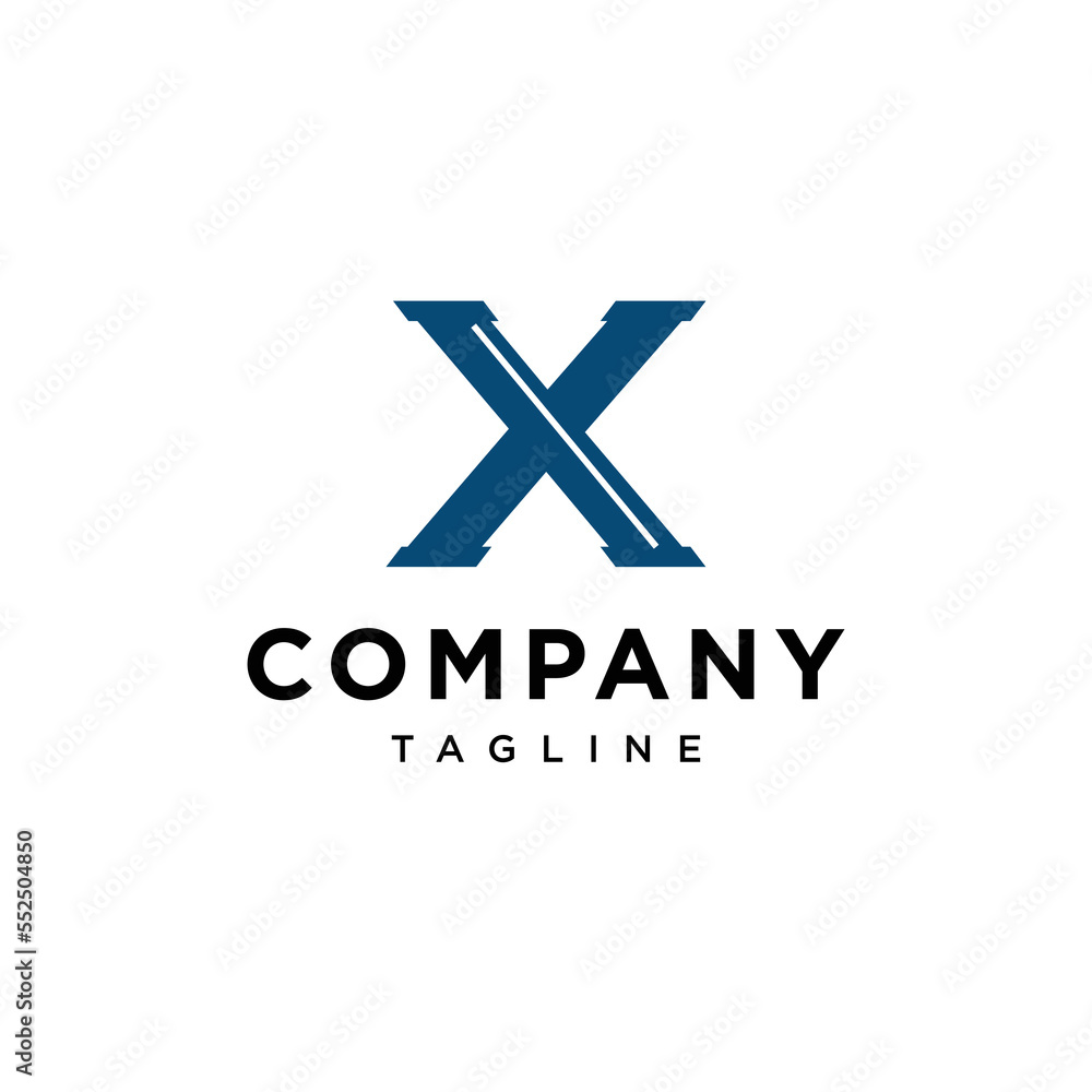 X Letter Pipe Plumbing HVAC Vector logo icon vector Template.eps Stock ...