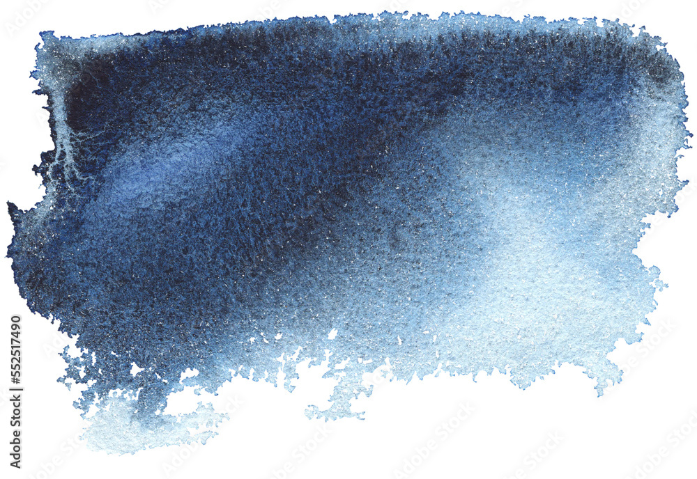 Abstract dark blue watercolor, hand drawn paint splash. Stock ...