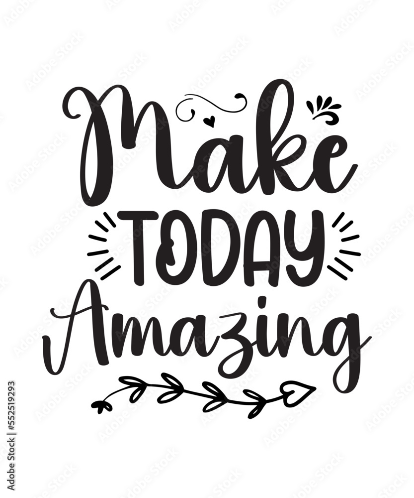 Positive Quotes SVG BUNDLE Svg Eps Dxf Pdf Png files hand lettered ...