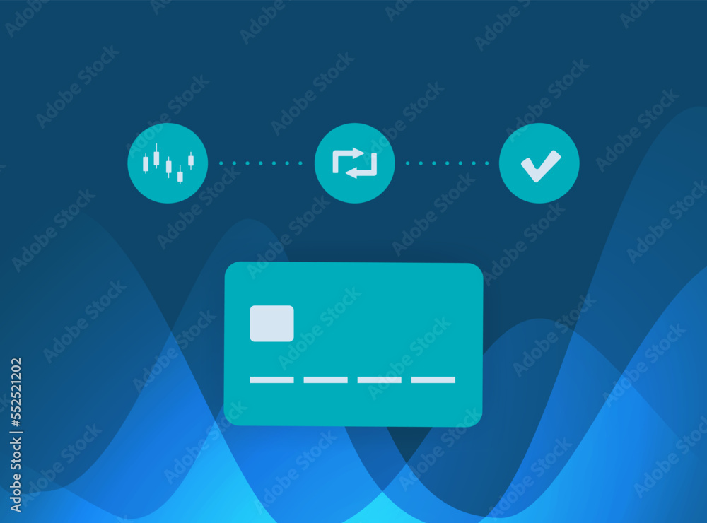 Currency exchange, cryptocurrency transaction with bank card, mobile ...