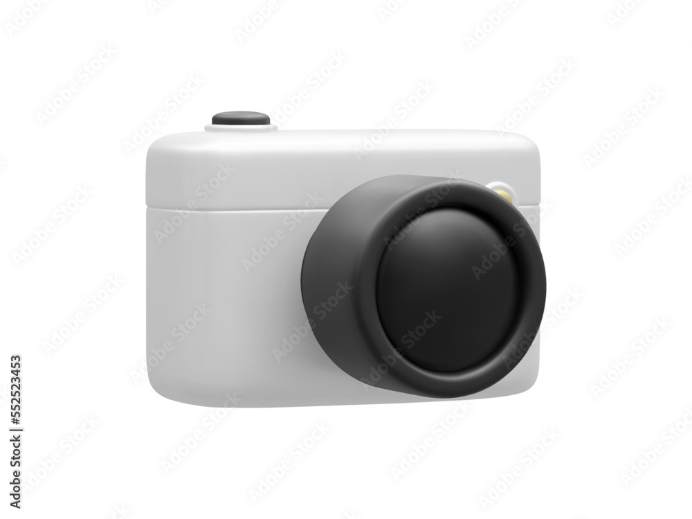 3d realistic camera isolated on white background. Vector illustration ...