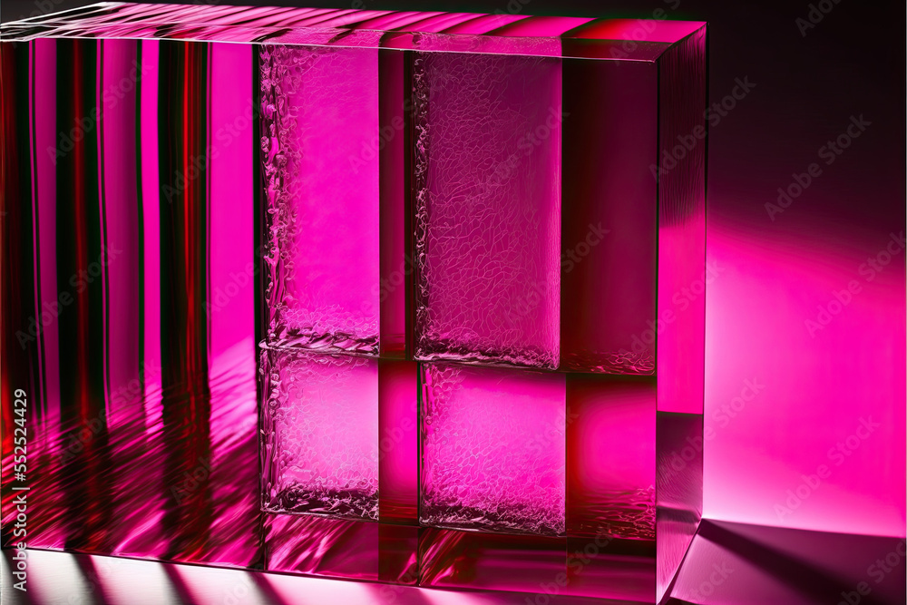 Glass Sculpture Pantone Viva Magenta, Pantone year 2023 Stock ...