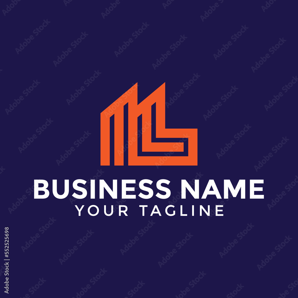 letter mb logo template, mb construction and building logo Stock Vector ...