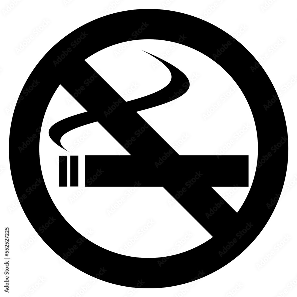 No Smoking Icon Symbol Sign, Do Not Smoking Cigarette Notice Massage ...