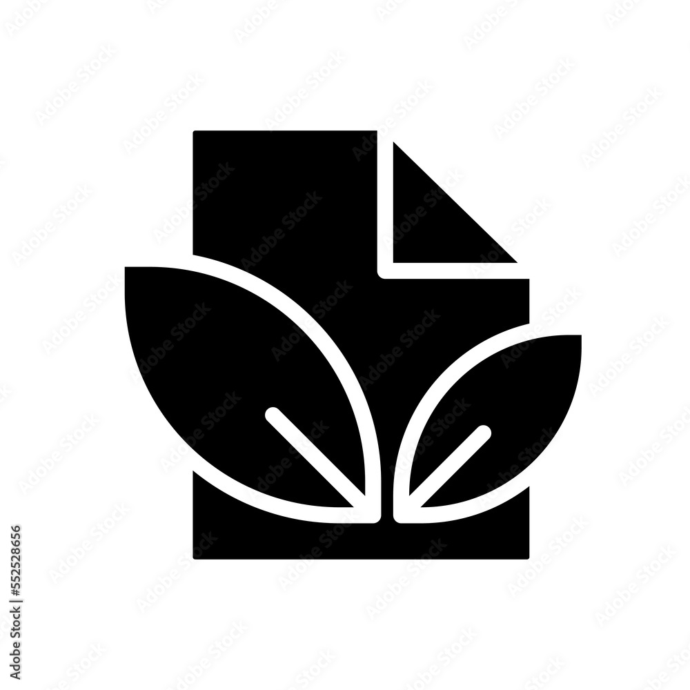 Paper recycling black glyph icon. Waste materials reusing. Sustainable ...