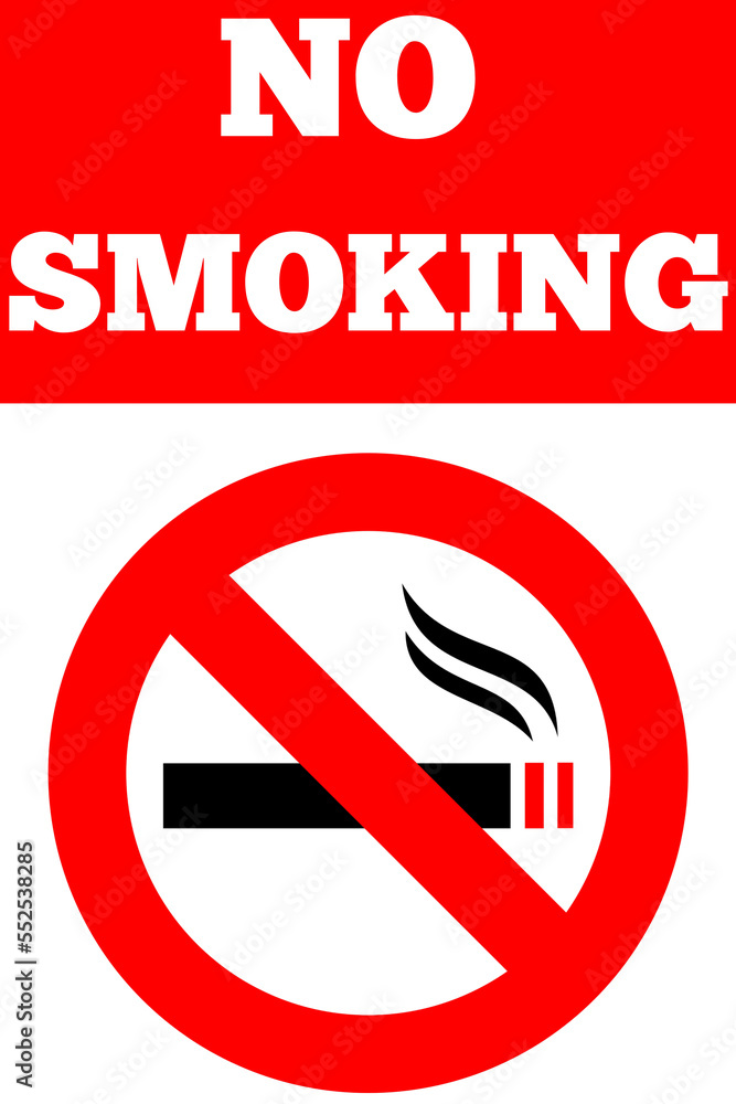 No Smoking Icon Symbol Sign, Do Not Smoking Cigarette Notice Massage ...