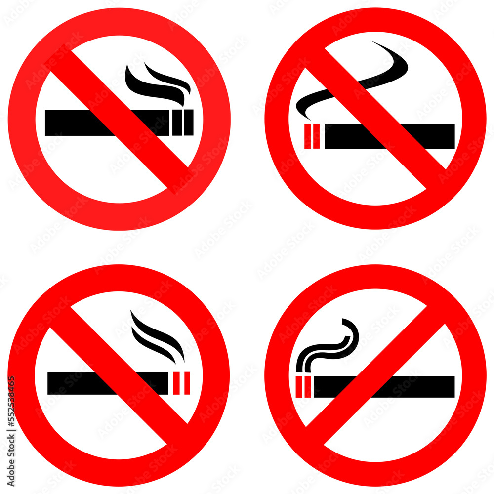 No Smoking Icon Symbol Sign, Do Not Smoking Cigarette Notice Massage ...