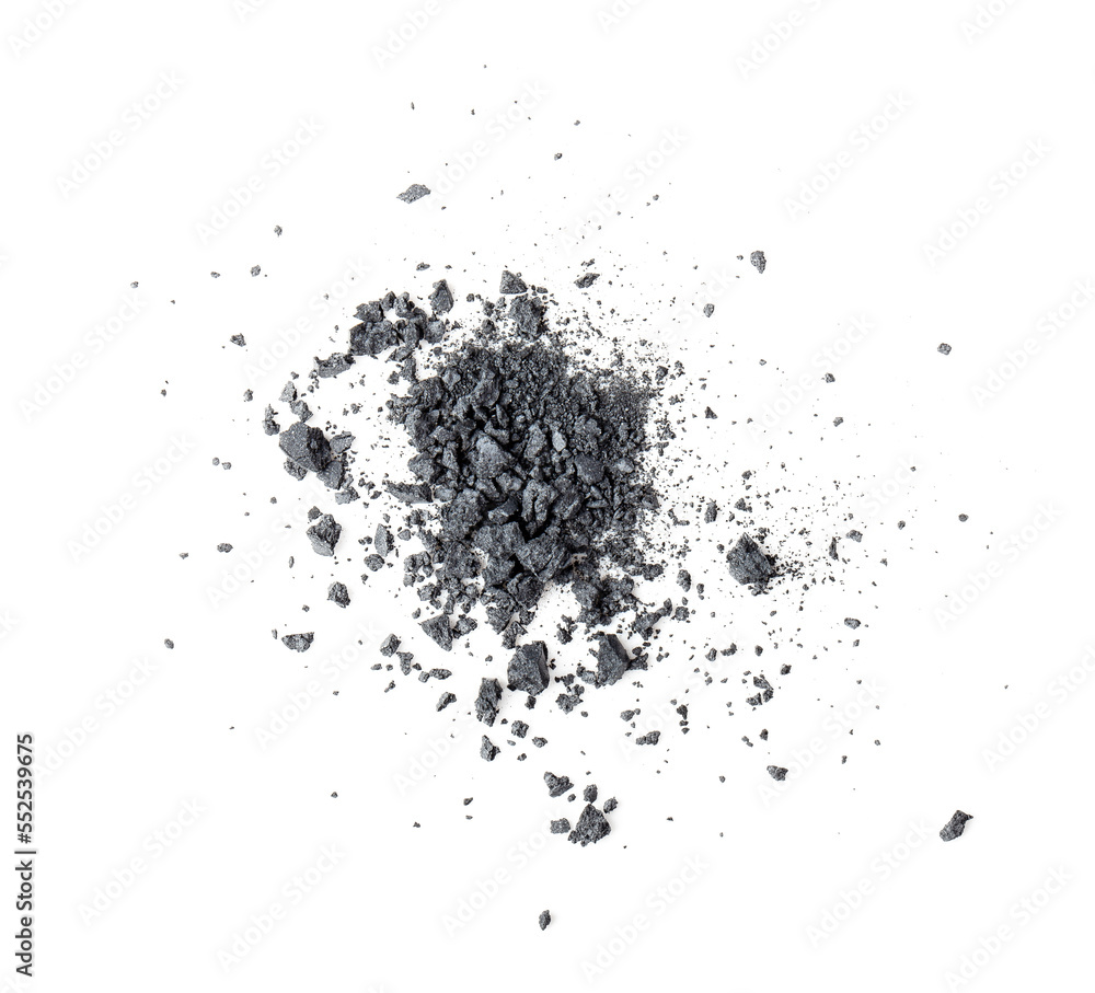 Activated charcoal powder isolated on transparent png Stock Photo ...