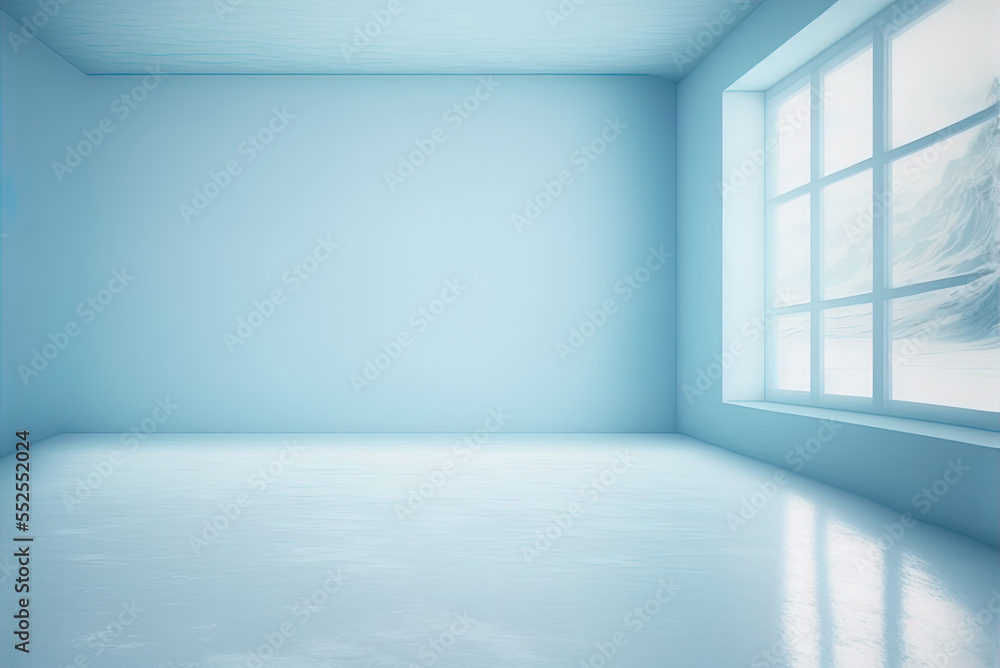 empty photographer's studio backdrop; beautiful dark and light clear ...