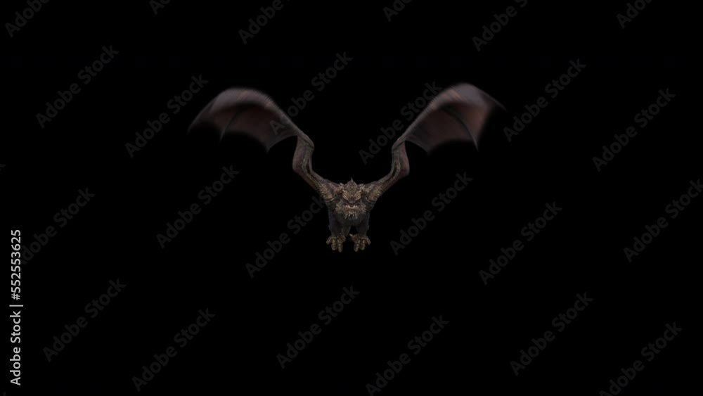 Realistic Dragon flying isolated on a black background.effect ...