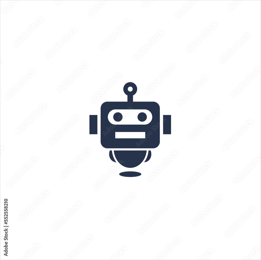 Robot mascot logo negative space template design. vectors, logo ...
