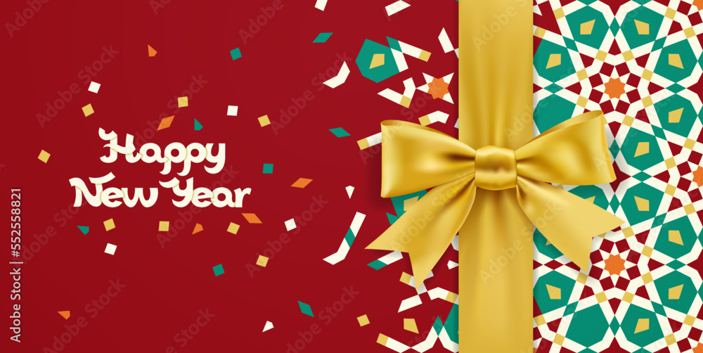 New Year Card 01 Stock Vector | Adobe Stock