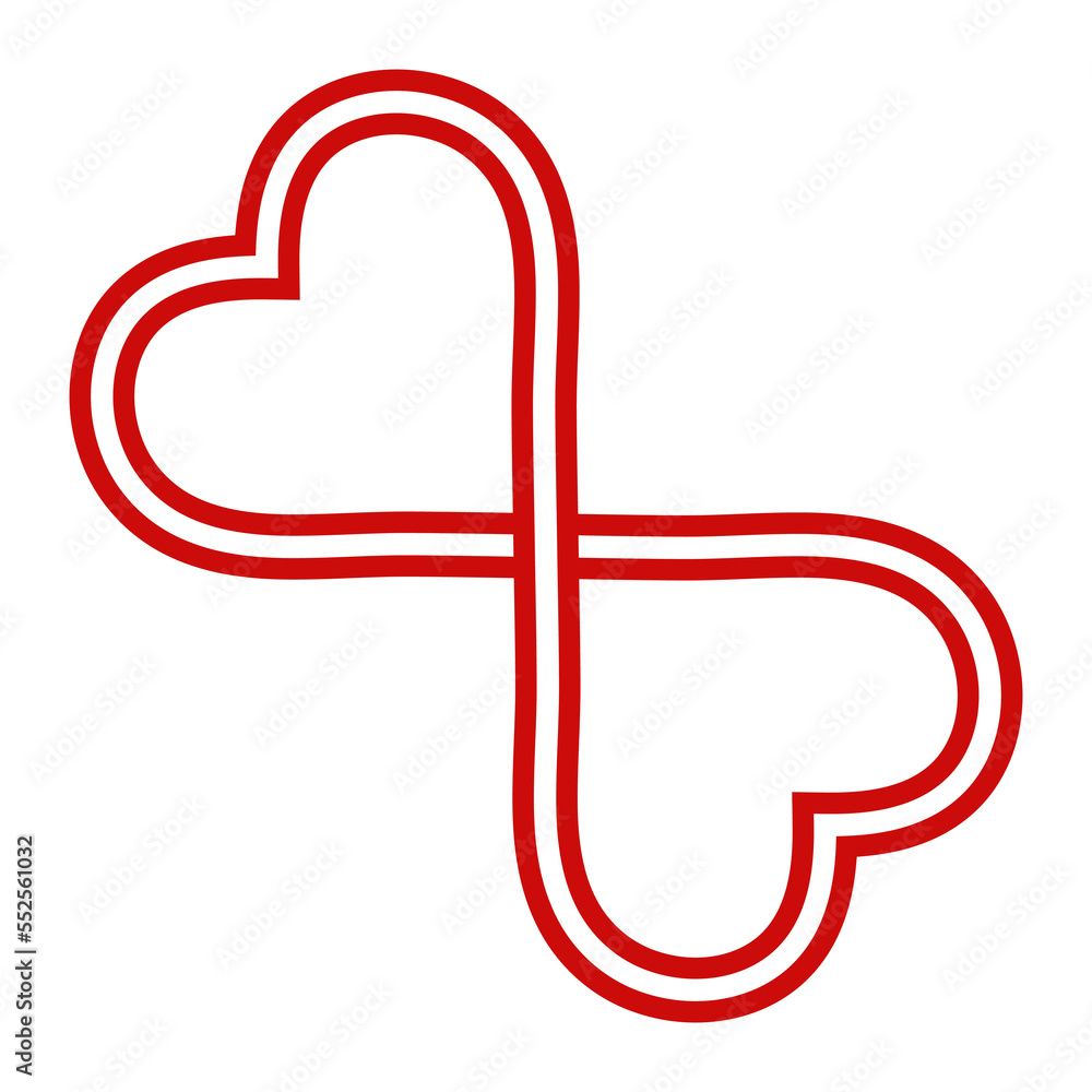 Infinity love symbol, sign heart banner wedding, concept love poster ...