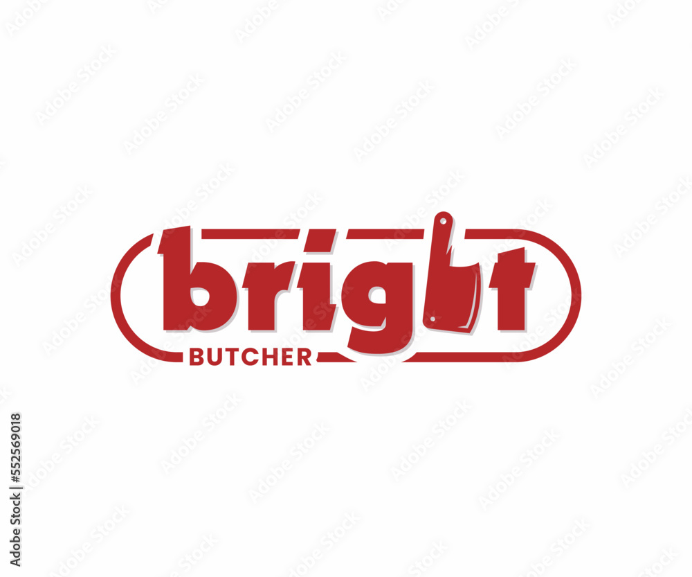 Meat shop logo. butcher shop, and butchery hand written lettering logo ...