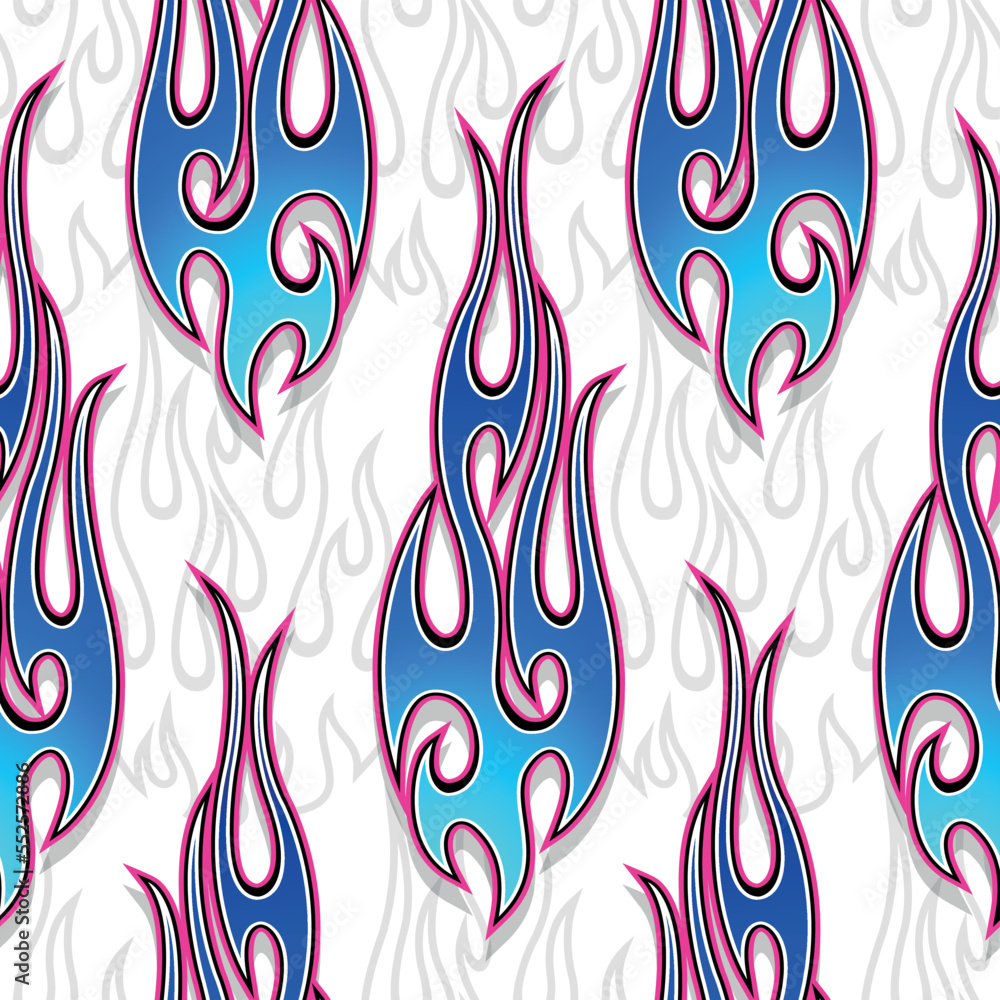 Fire flames seamless pattern vector illustration. Vector fire seamless ...