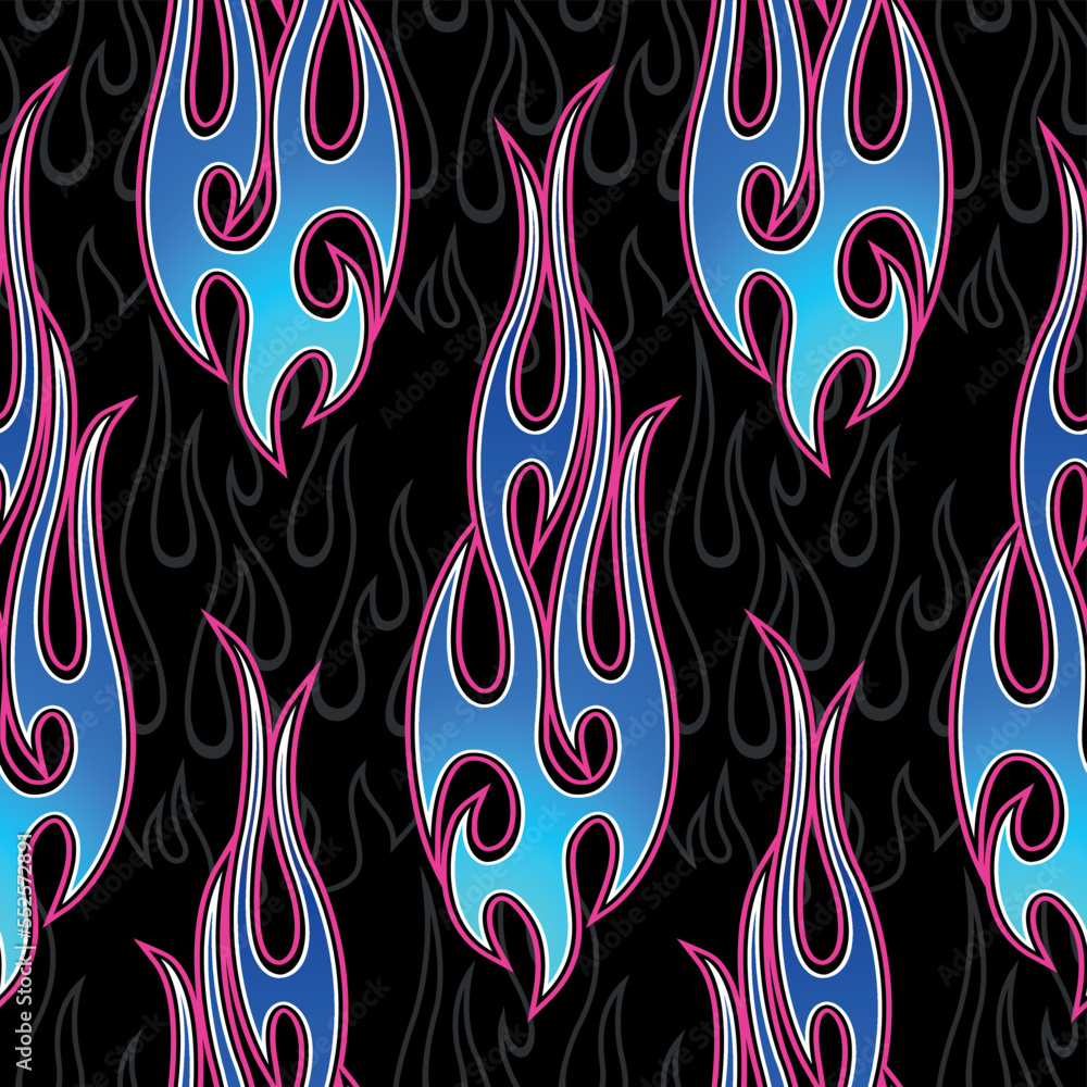 Flames wallpaper design vector image. Repeating fire background ...