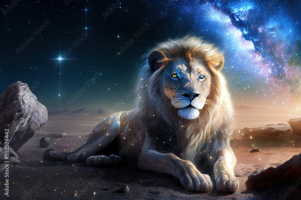 Stars Galaxies Planets And Lion