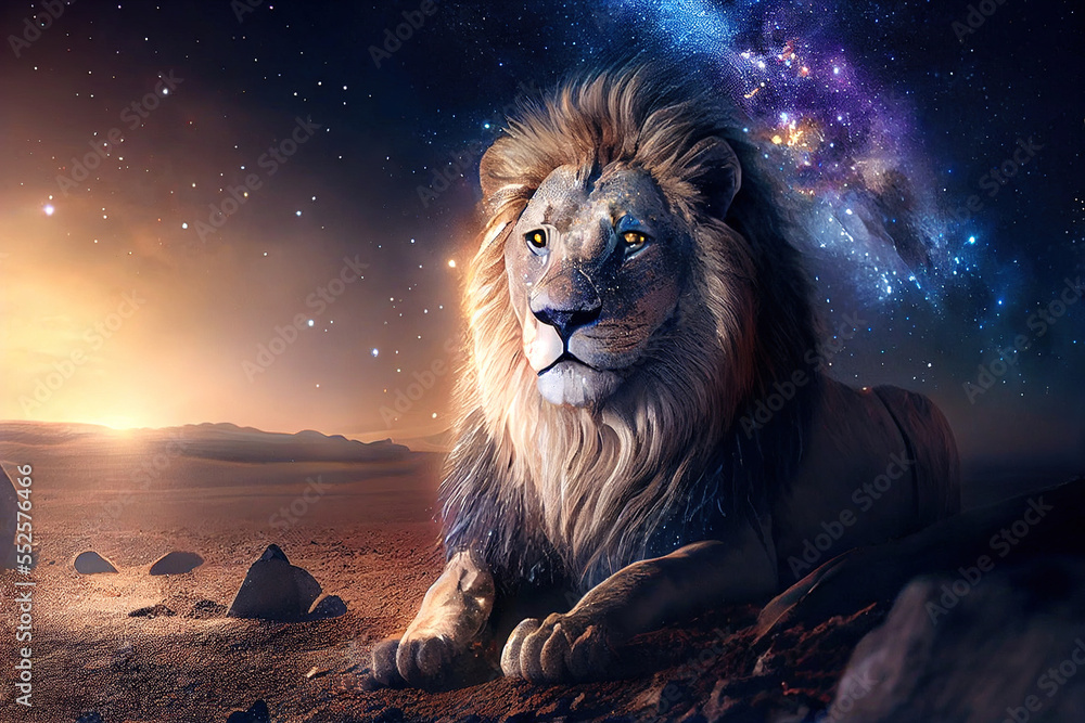 Stars Galaxies Planets And Lion