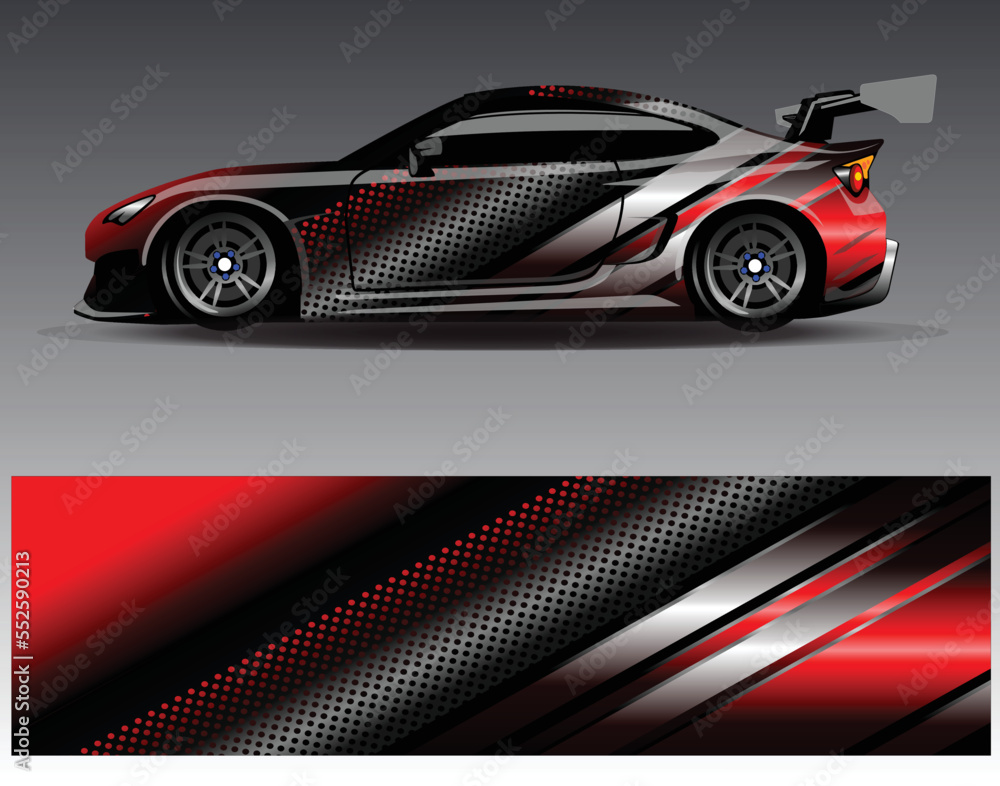 Vektorová grafika „Car wrap design vector. Graphic abstract stripe ...