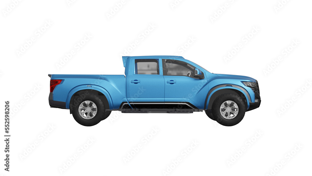 NISSAN PICK UP, light blue Pick Up SUV on isolated transparent PNG ...