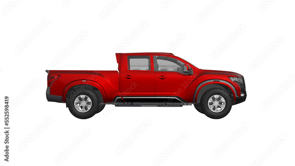 NISSAN PICK UP, red Pick Up SUV on isolated transparent PNG background ...