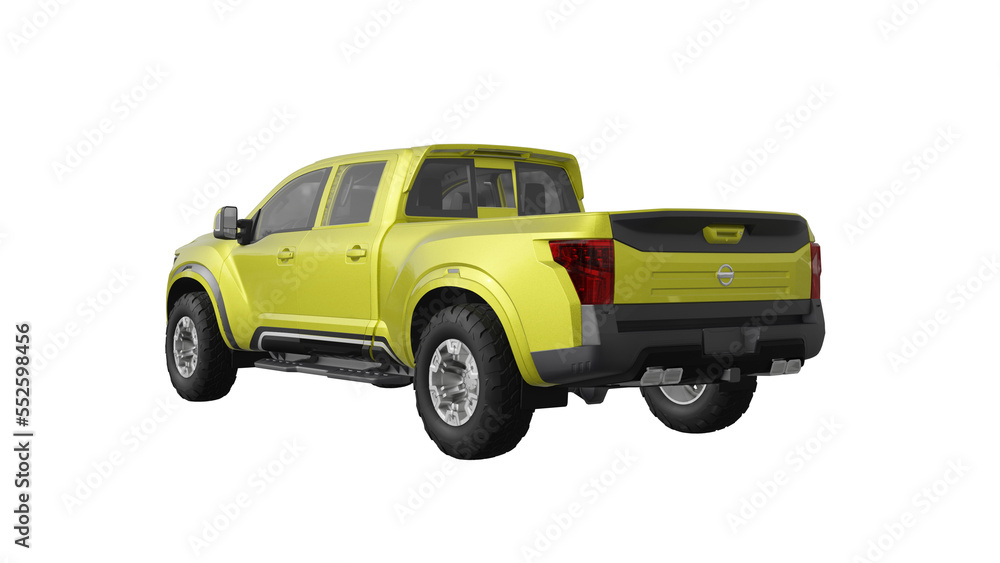 NISSAN PICK UP, yellow Pick Up SUV on isolated transparent PNG ...