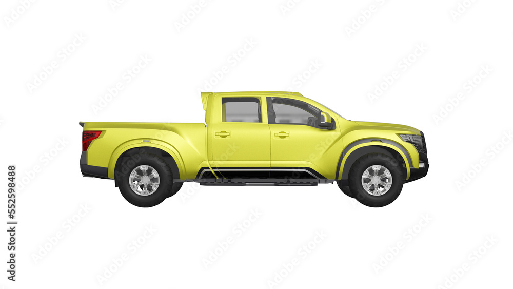 NISSAN PICK UP, yellow Pick Up SUV on isolated transparent PNG ...