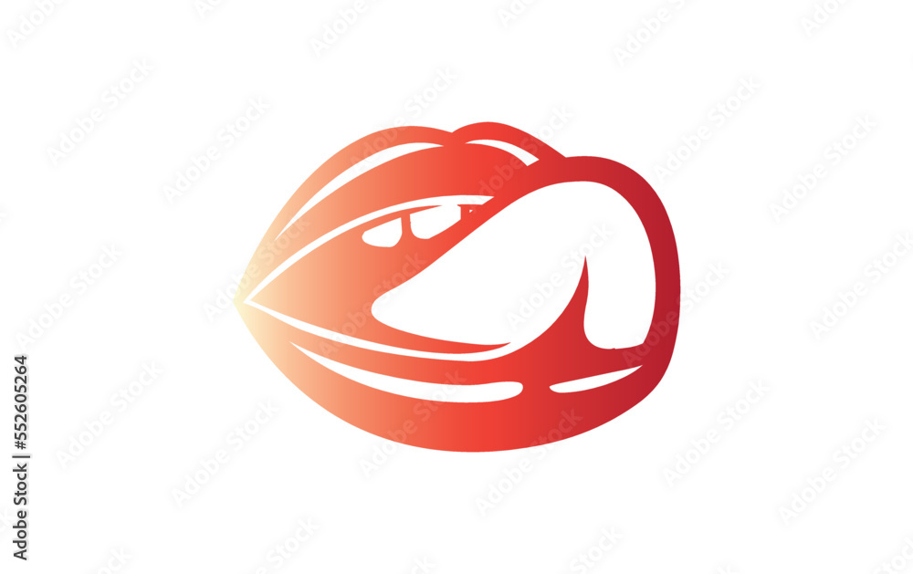 Sexy hot lips bite sign vector. Sexy lips icon and symbol design vector ...
