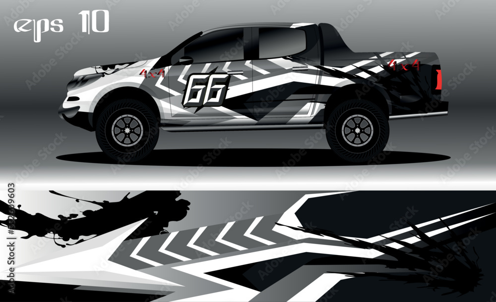 abstract background design for car wrap of 4x4 truck, rally, van, suv ...