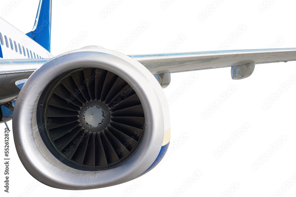 Turbojet detail with aero-engine with transparent background (png image ...