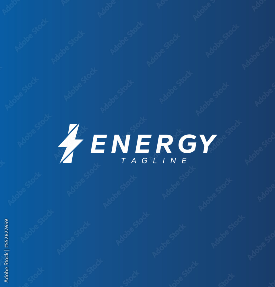 Initial letter I power energy logo design with thunderbolt vector icon ...