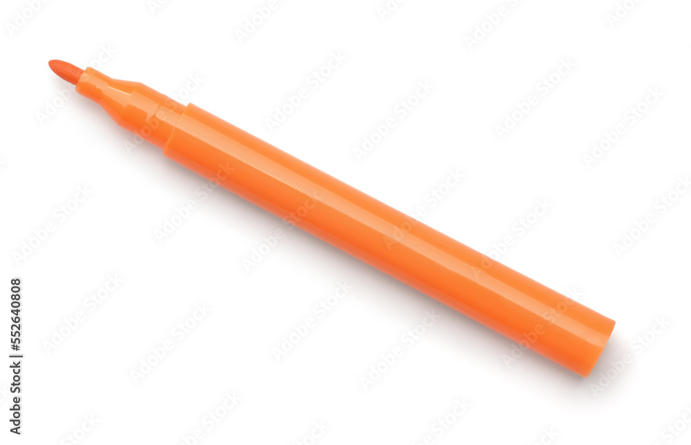Top view of orange felt tip pen Stock Photo | Adobe Stock