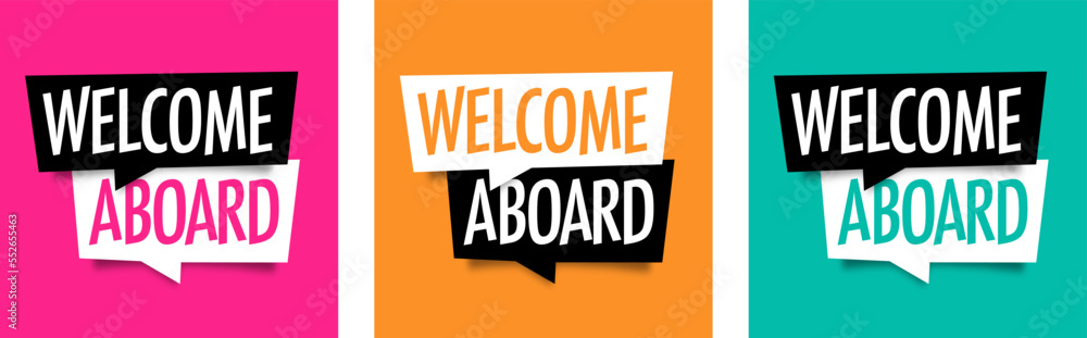Welcome aboard Stock Vector | Adobe Stock