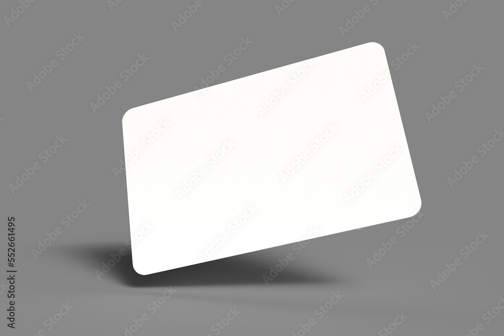rounded corner business card mock up. 3d render Stock Photo | Adobe Stock