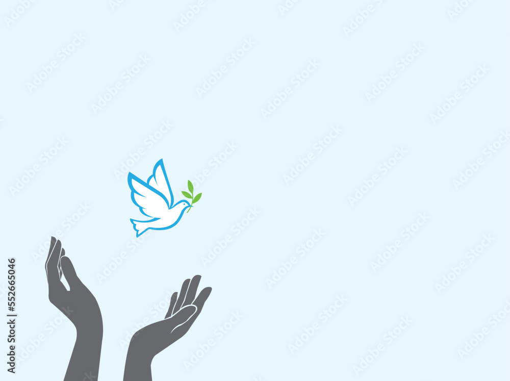 Bird flying. Human Rights day vector concept. Freedom day concept ...