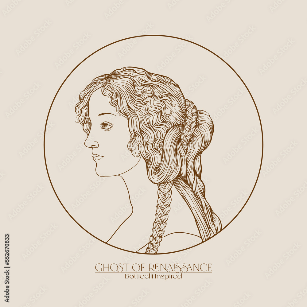 Portrait of a woman inspired by a painting by Renaissance artist ...