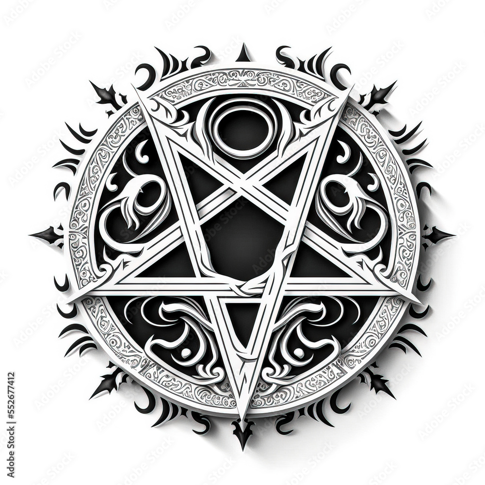 A Satanic Symbol. A Generative AI digital illustration. Stock ...
