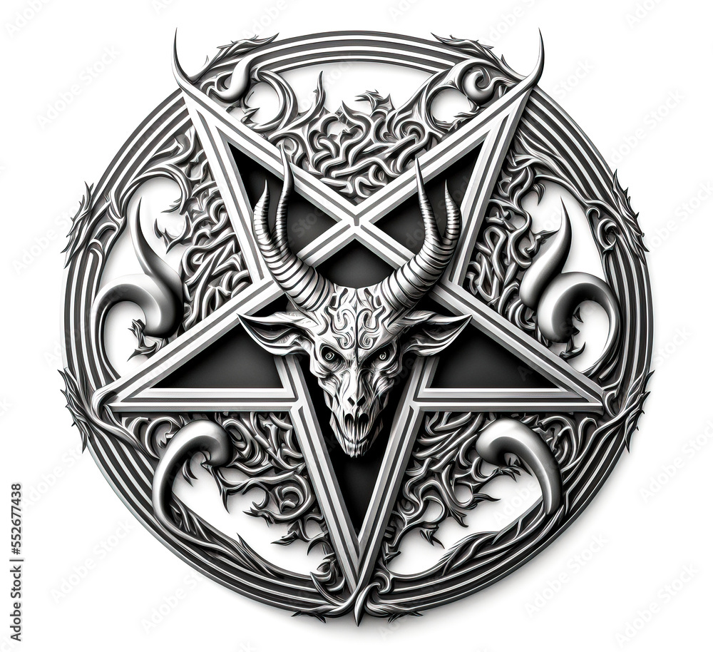 A Satanic Symbol. A Generative AI digital illustration. Stock ...
