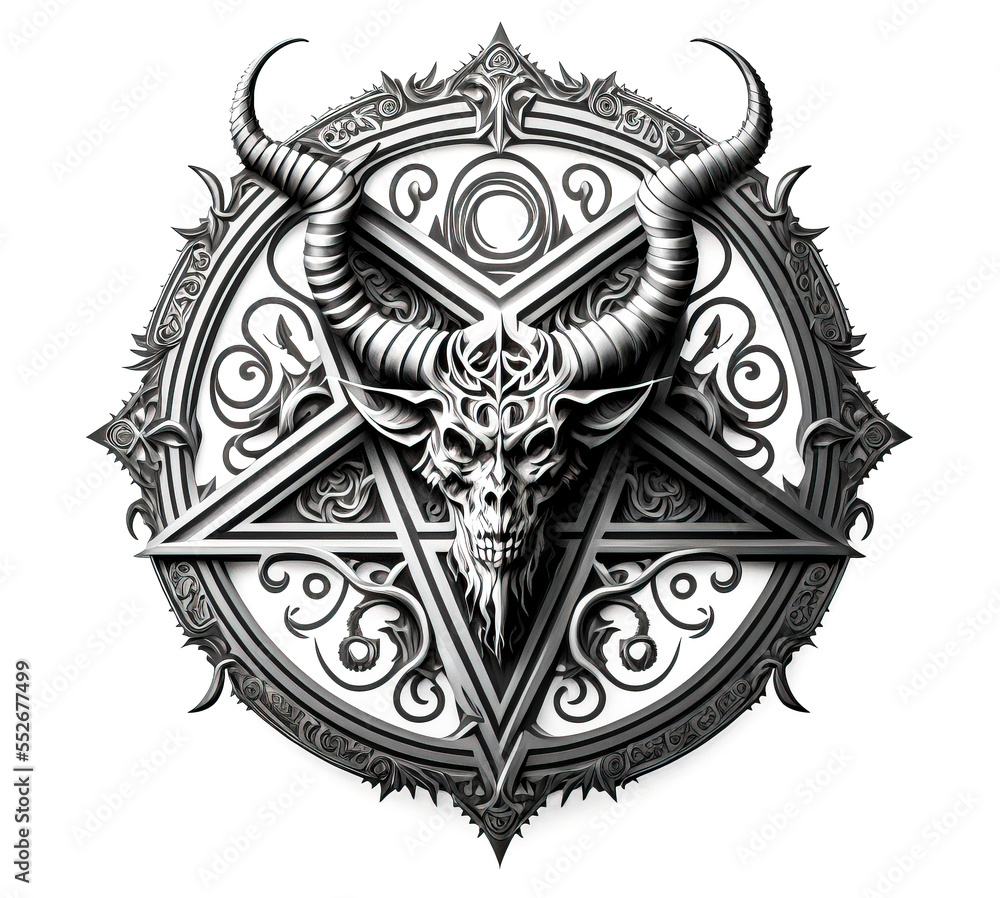 A Satanic Symbol. A Generative AI digital illustration. Stock ...