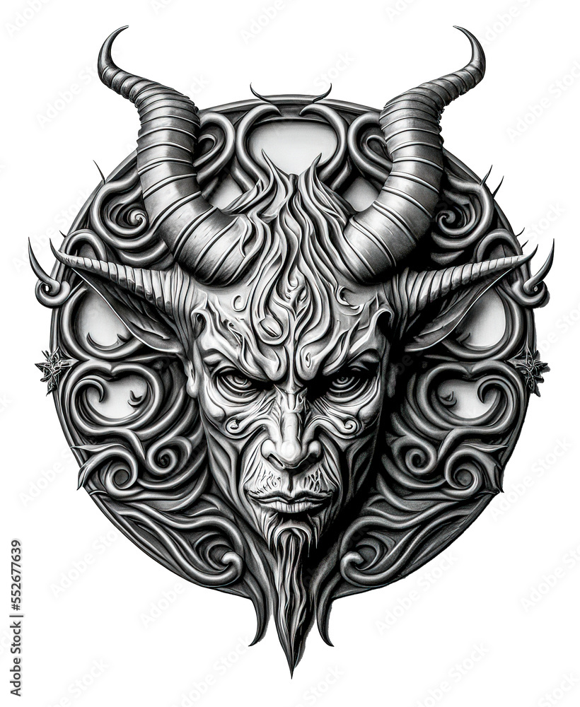 A Satanic Symbol. A Generative AI digital illustration. Stock ...