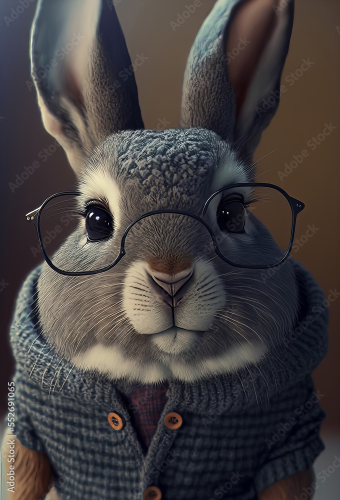 Bunny Wearing Clothes