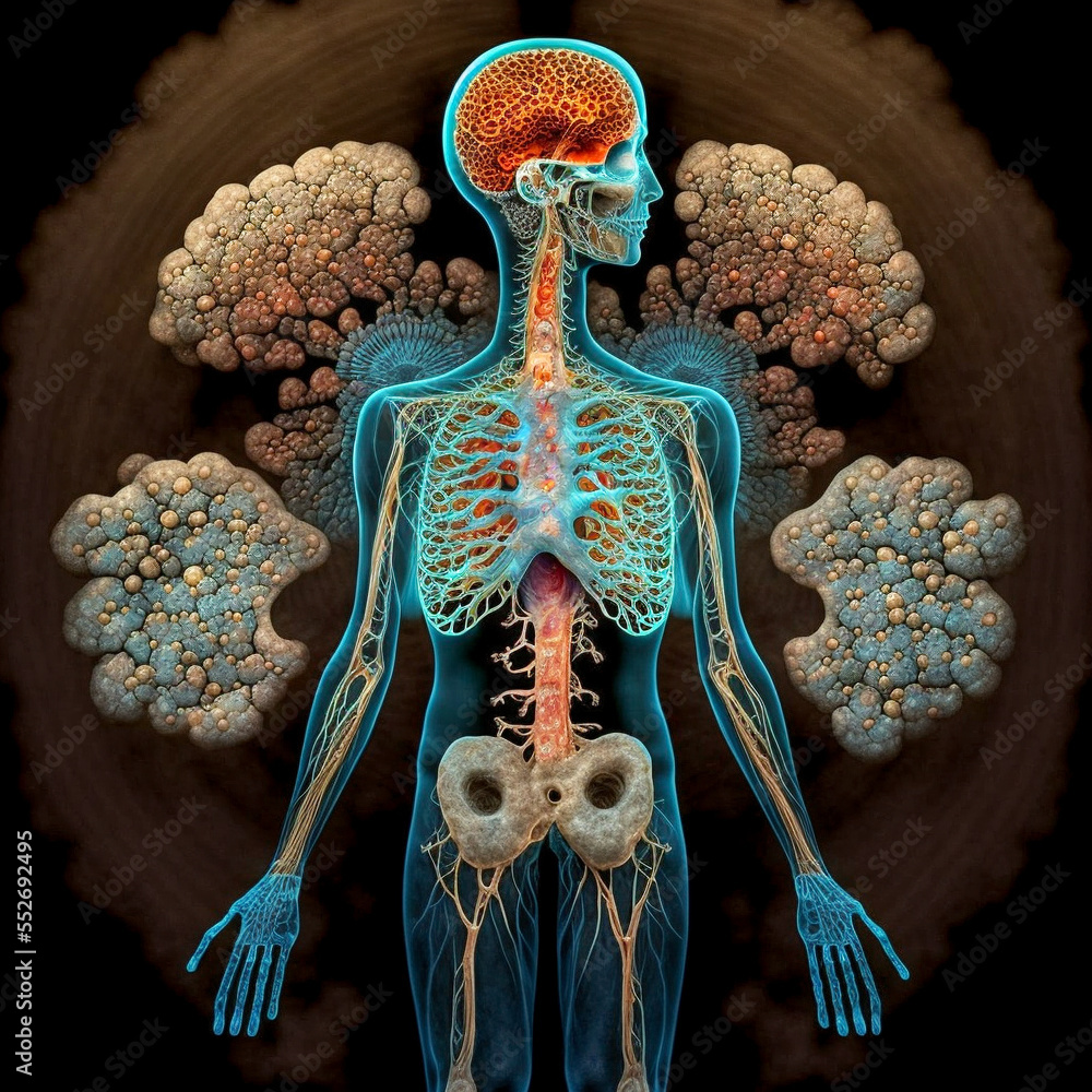 Fungal infection affects the human body. Stock Illustration | Adobe Stock