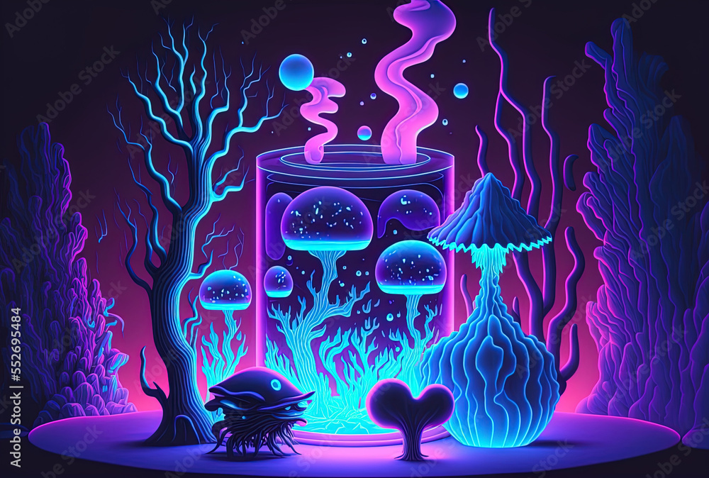 UV ultraviolet light composition in abstraction. Generative AI Stock ...