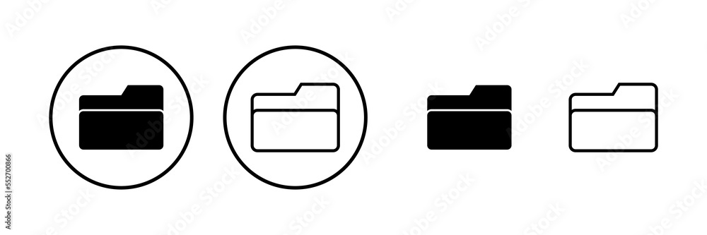 Folder icon vector illustration. folder sign and symbol Stock Vector ...