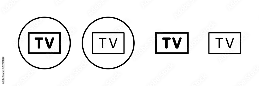 Tv icon vector illustration. television sign and symbol Stock Vector ...