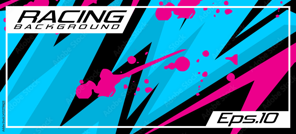 racing car livery wrap background design Stock Vector | Adobe Stock